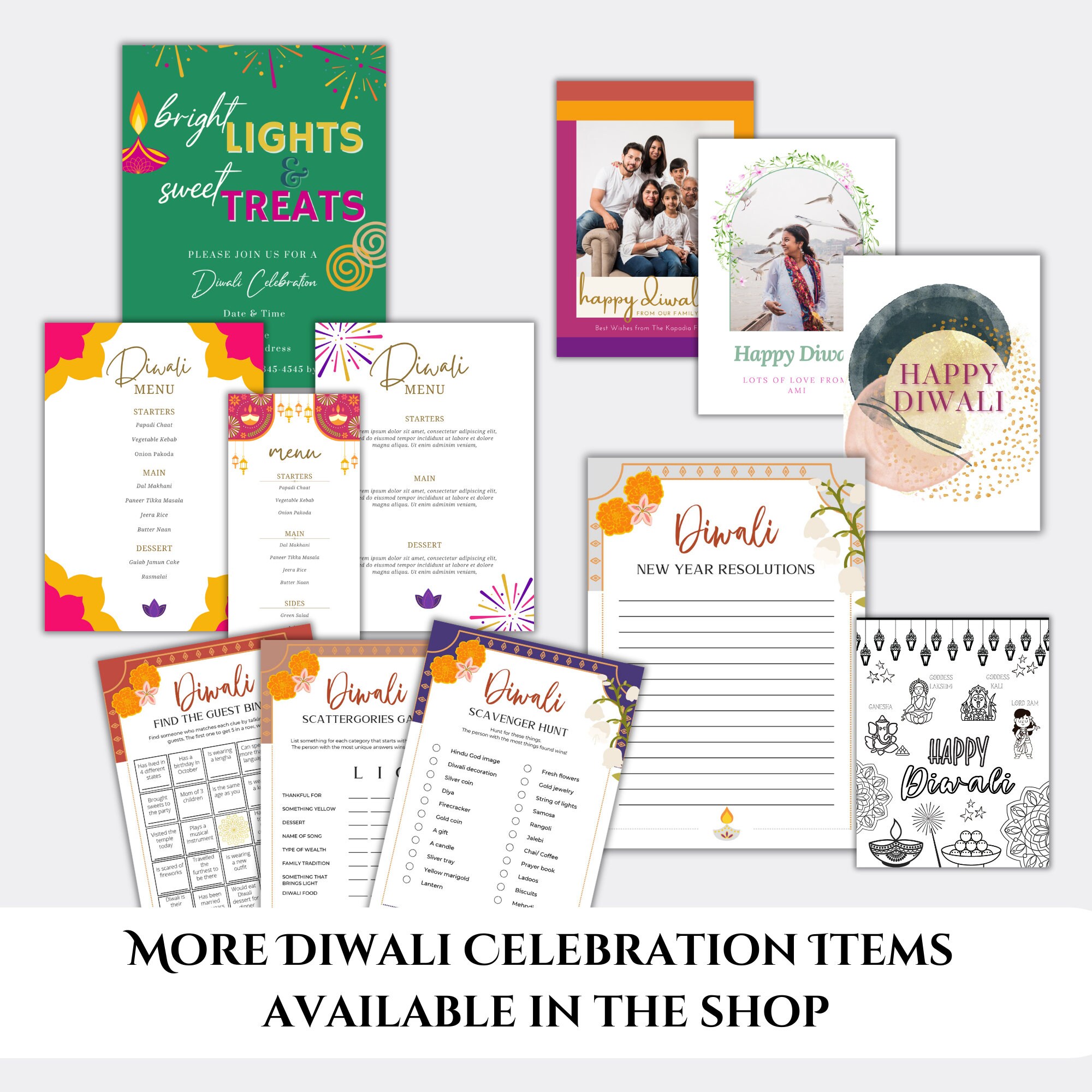 Printable Happy Diwali Gift Tag, Deepavali Gift Tag, Sweets Box Tag ...