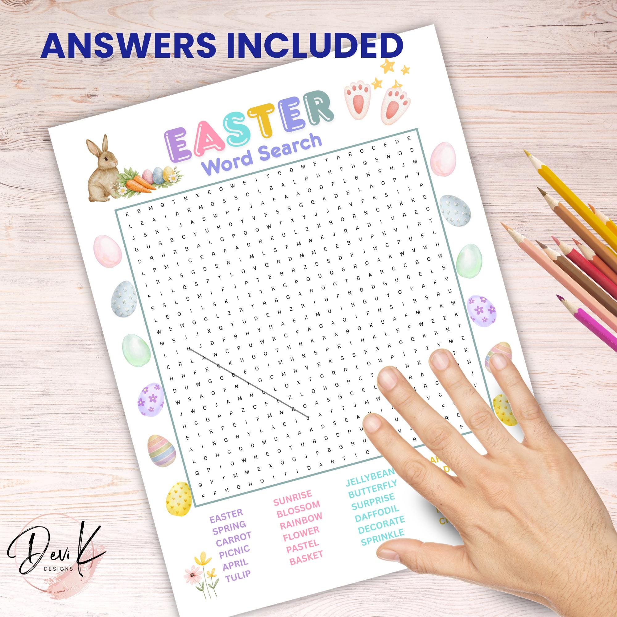 Printable Easter Word Search Puzzle, Easter Activity, Fun Holiday ...
