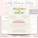 Weekly Marriage Meeting | Relationship Worksheet | Printable | Couples ...