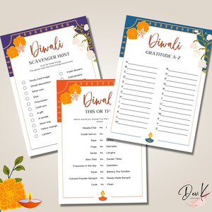 Printable Diwali Game Bundle, Deepavali Party, Party Games, Diwali ...