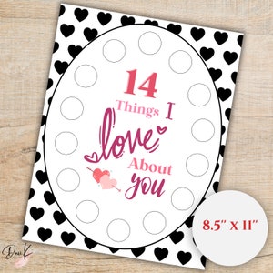 14 Days of Love Printable Scratch Off, Editable, Valentine's Day Gift ...