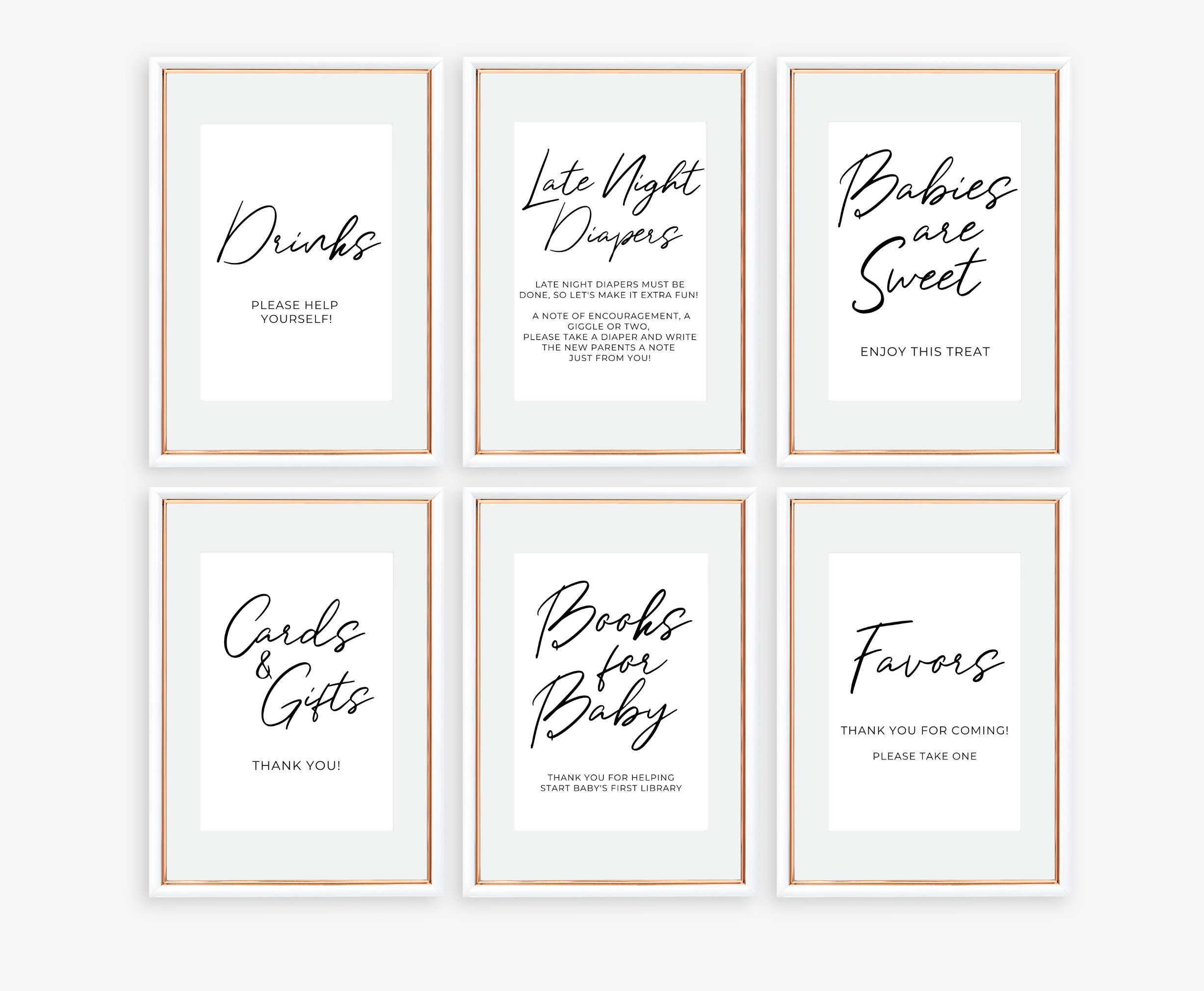 12 Gender Neutral Baby Shower Signs Bundle Printable Gender - Etsy