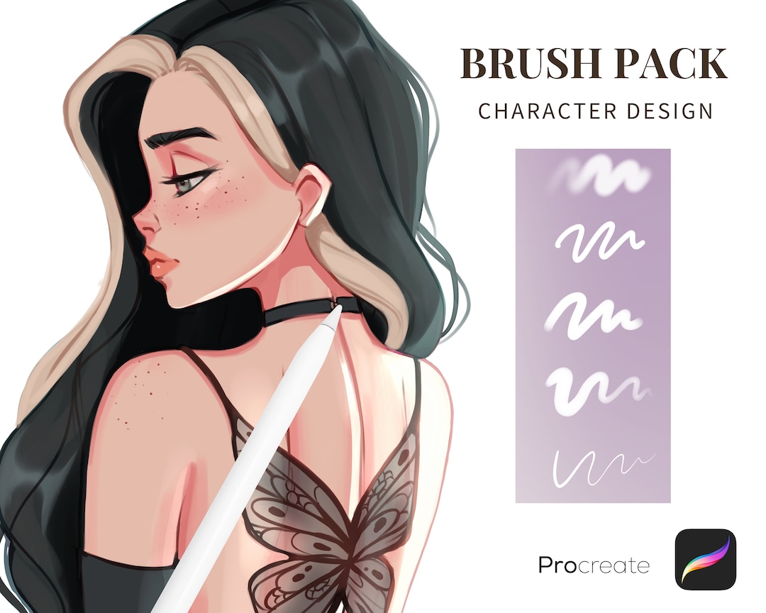 Procreate Brush pack | Essential Brushes | Portrait Brush set | Fjordwind | Character Brushes ...