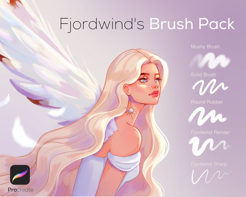 Procreate Brush pack | Essential Brushes | Portrait Brush set | Fjordwind | Character Brushes ...