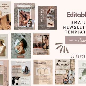 Boho Email Newsletter Templates: 30 Canva Designs - Etsy