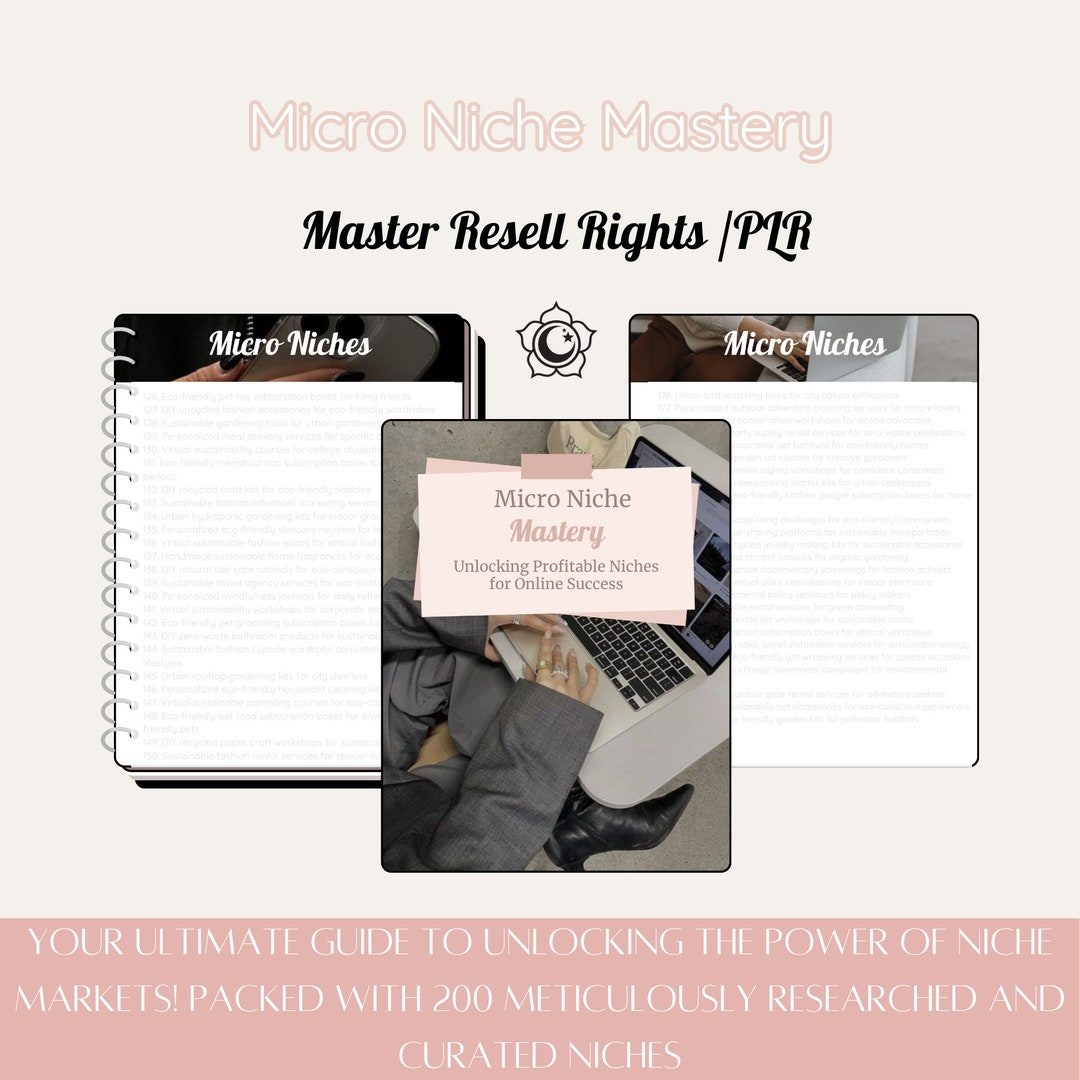 Micro Niche Mastery Ebook: 200 Business Niches, MRR & PLR (PDF) - Etsy