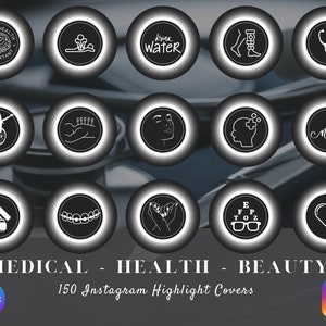 150 Medical Health & Beauty Instagram Highlight Covers (digital ...