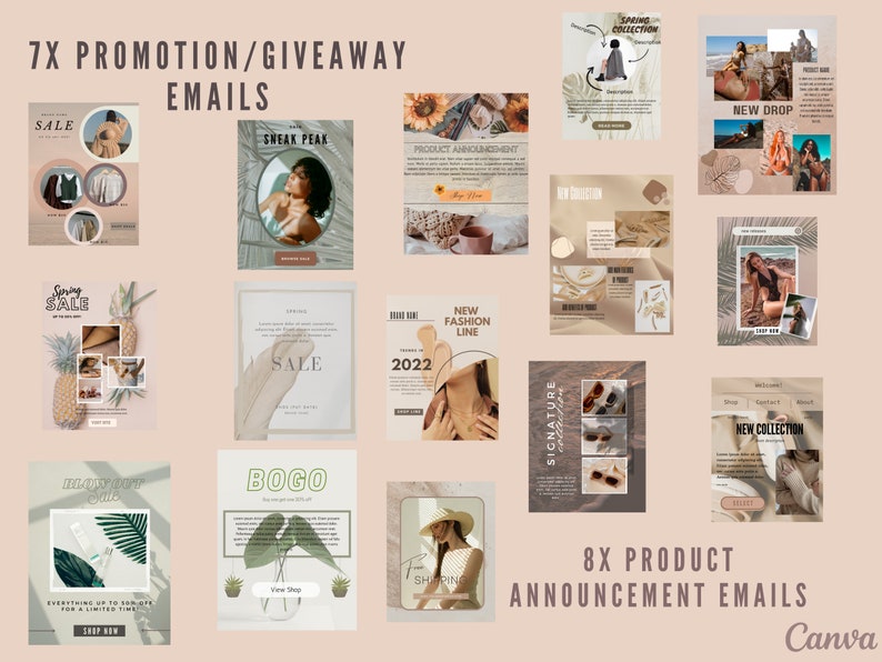 Boho Email Newsletter Templates: 30 Canva Designs - Etsy