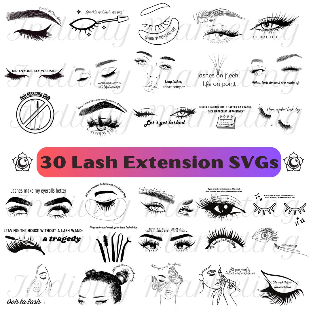 Eyelash Svgs | Lash Extensions Svgs | Lash Tech Svgs | Eyelash ...