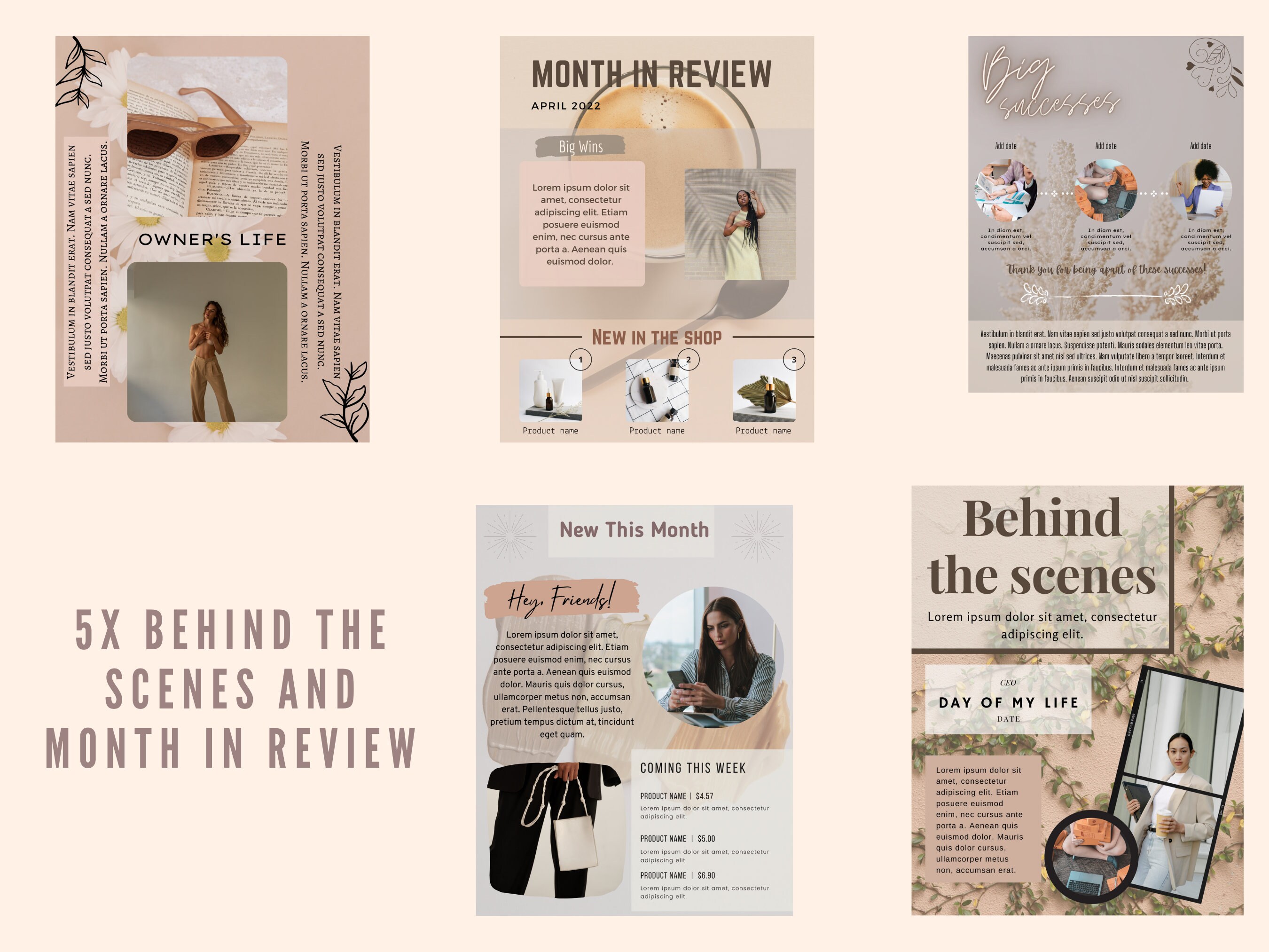 Boho Email Newsletter Templates: 30 Canva Designs - Etsy