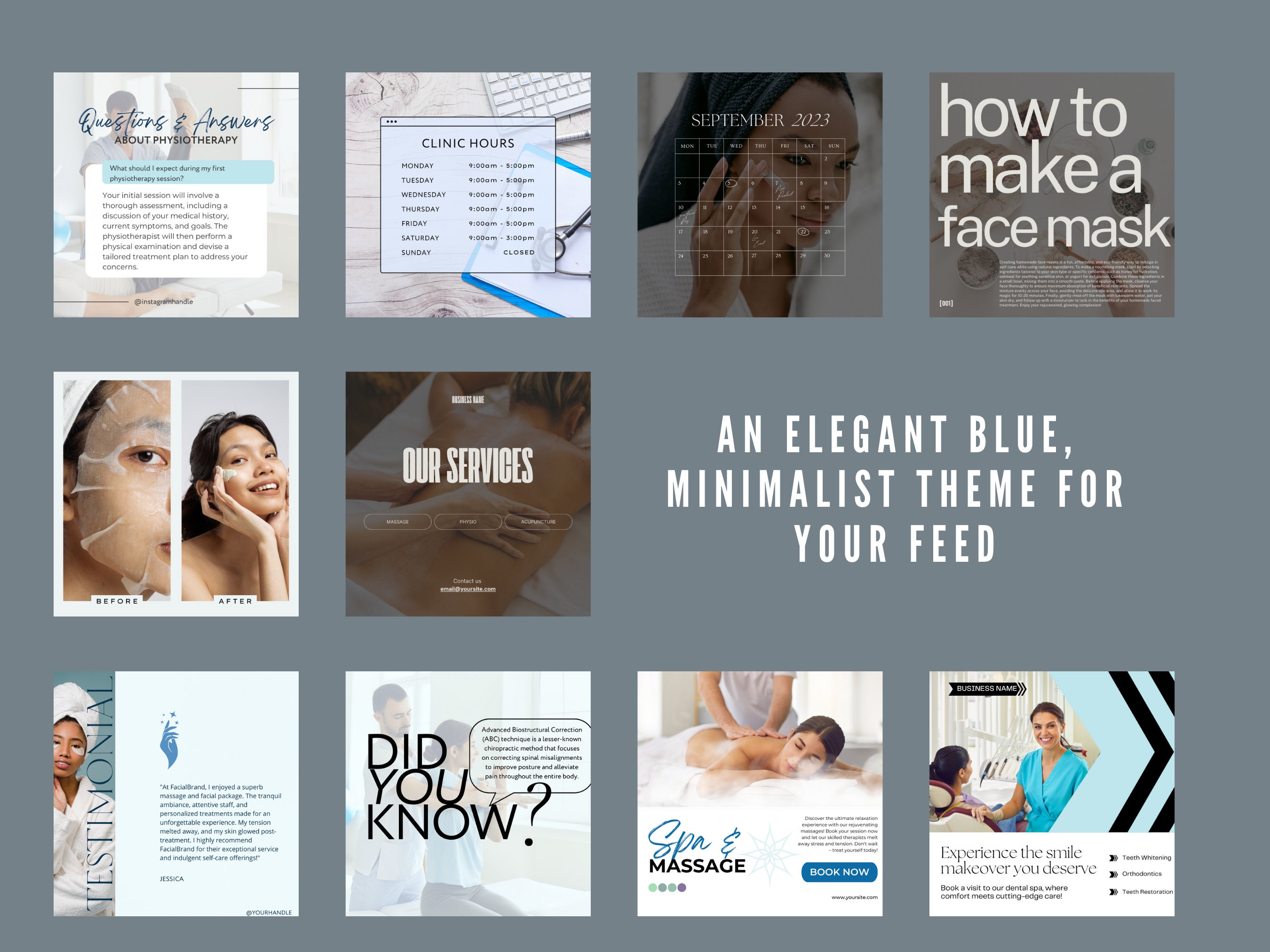 30 Canva Medical Instagram Post Templates: Health & Wellness (digital ...