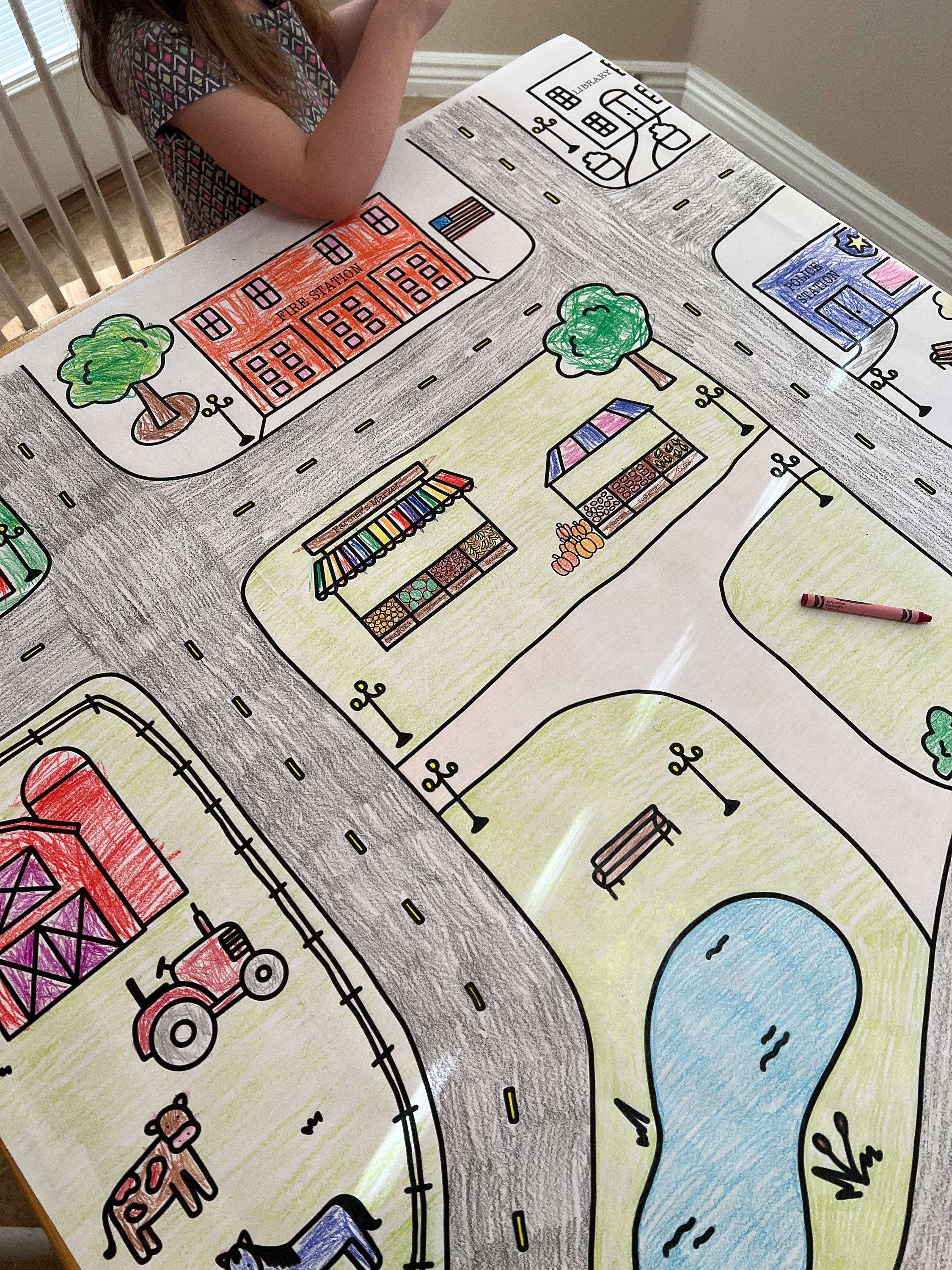 Road Map Coloring Poster | Print Your Own - Etsy