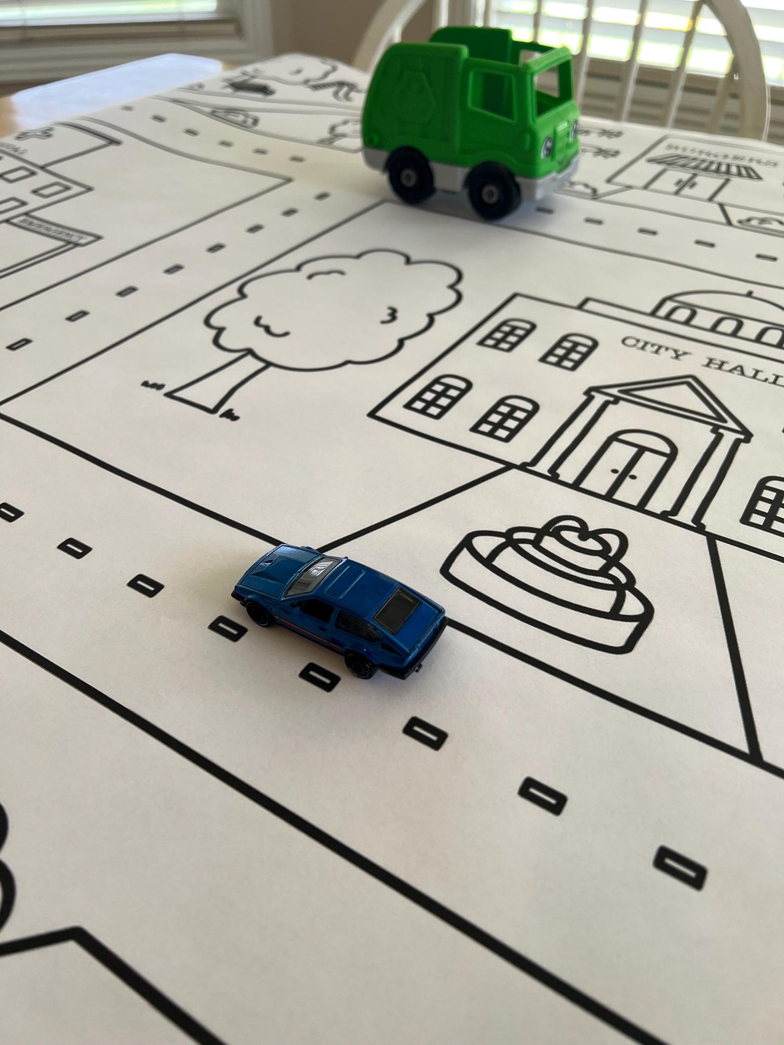 Town Map Coloring Poster | Print Your Own - Etsy