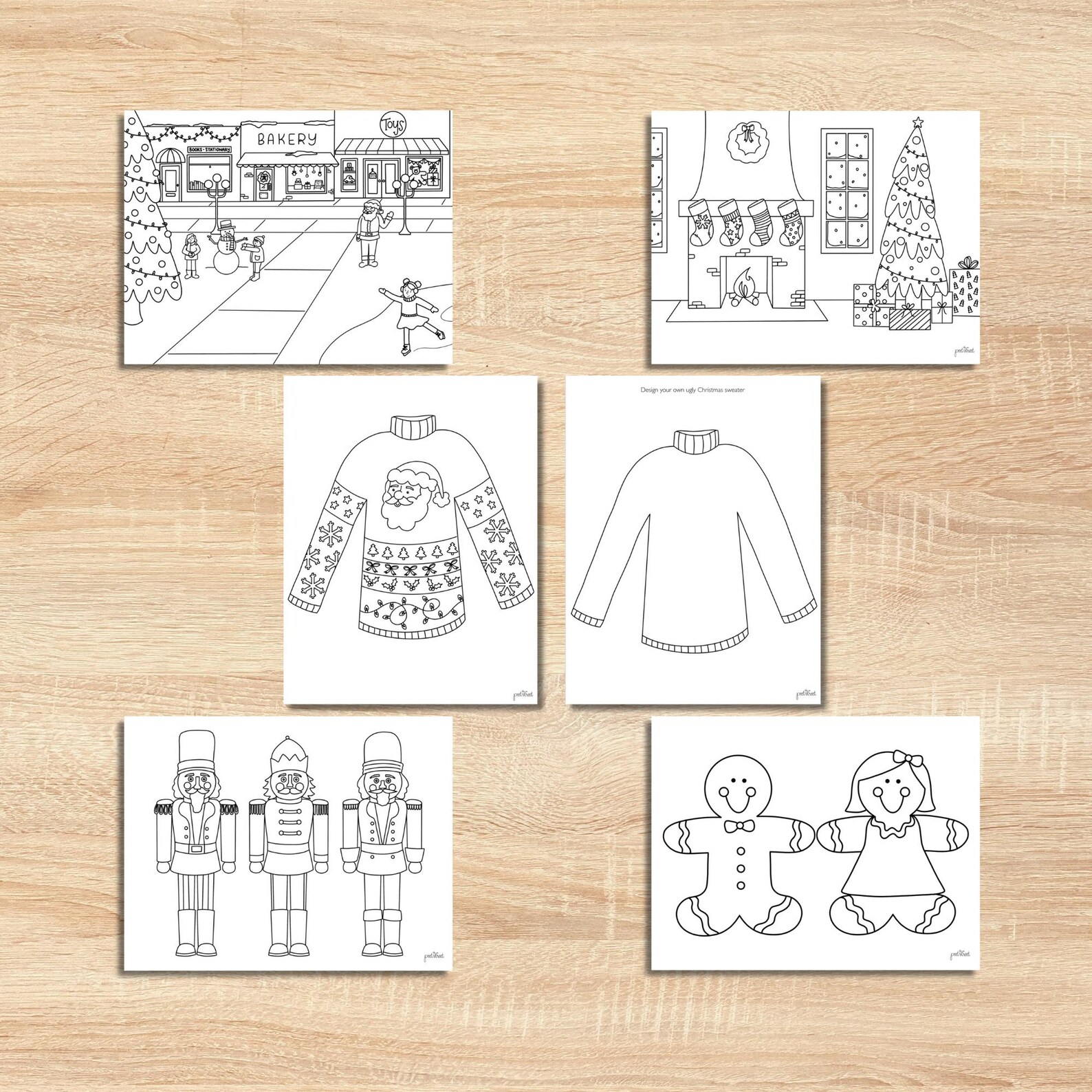 Christmas Coloring Pages | Santa Claus | Reindeer | Gingerbread Man ...