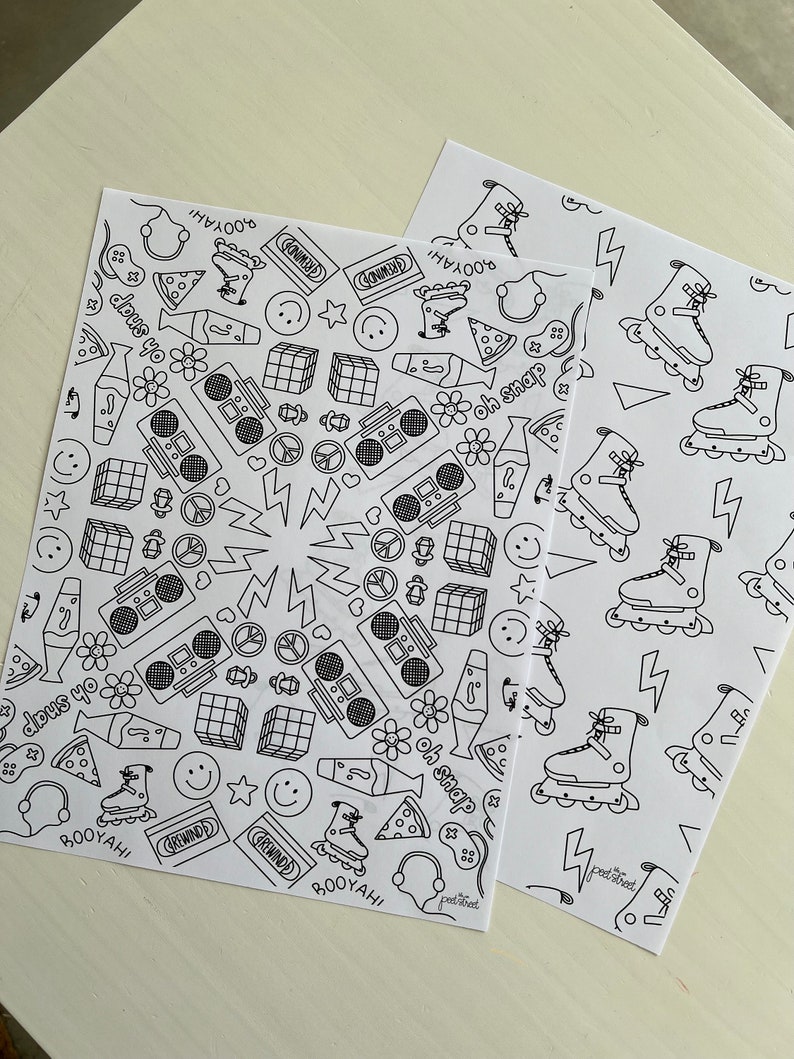 Blast From the Past Coloring Pages | Printable Coloring Pages - Etsy