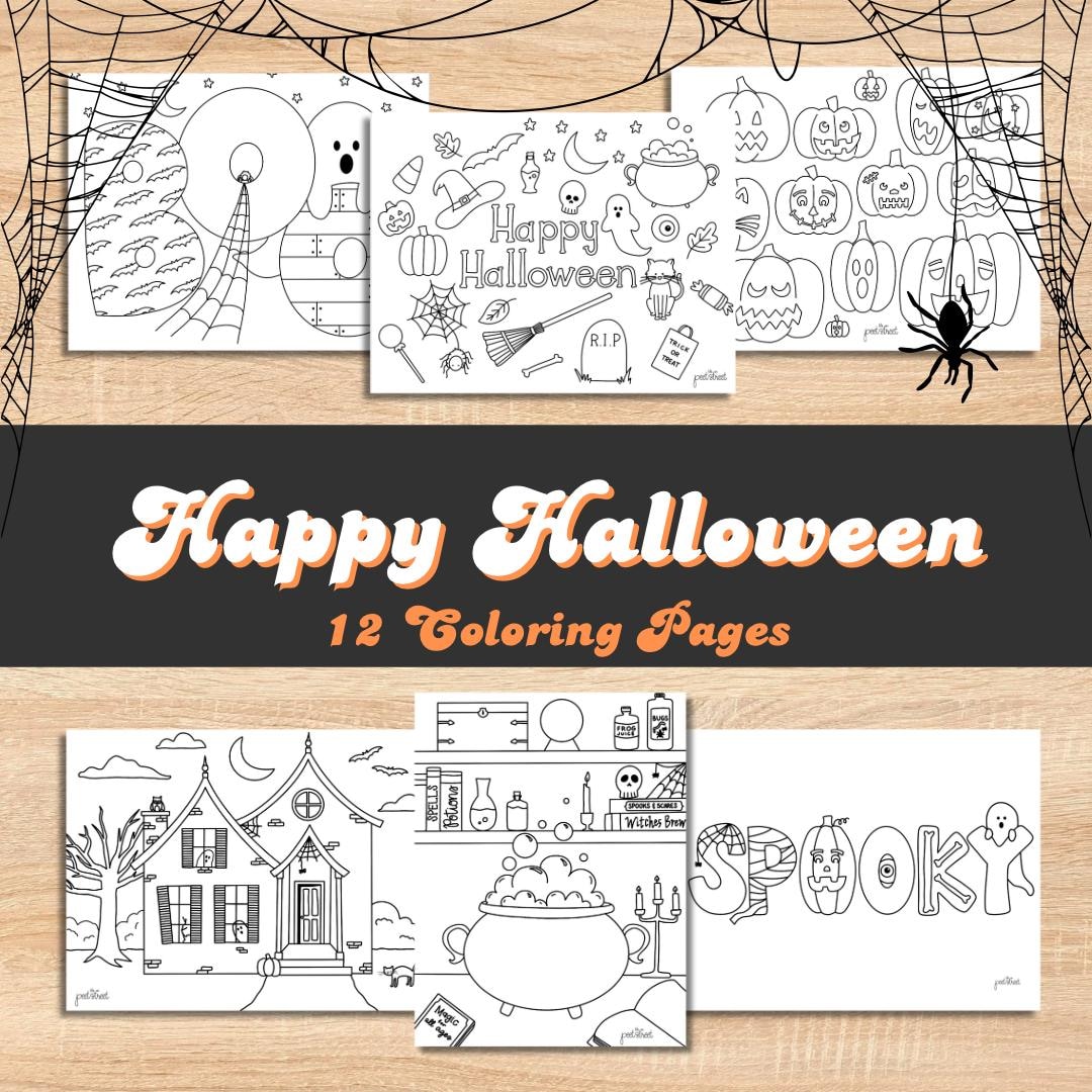 Halloween Coloring Pages | Pumpkins | Witch | Frankenstein | Ghost ...