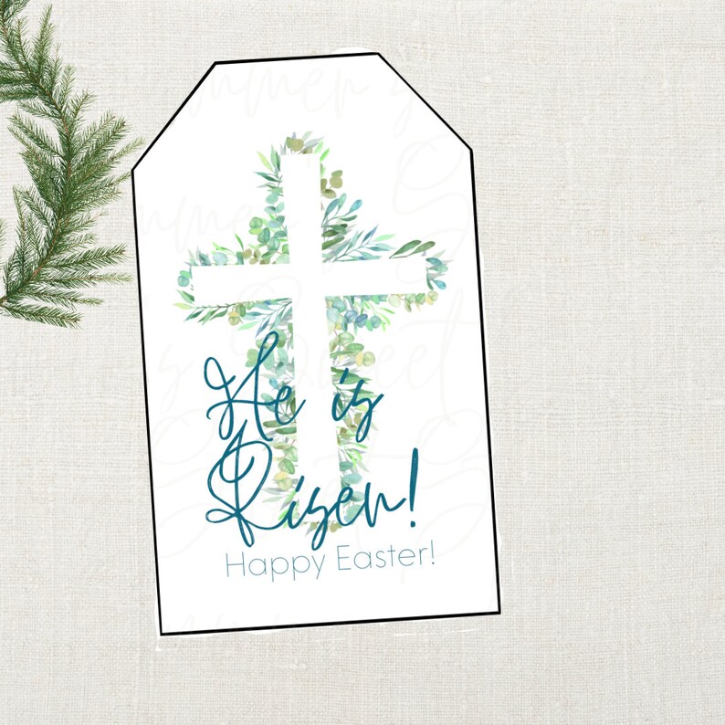 HE IS RISEN Gift Tag digital Download instant Download - Etsy