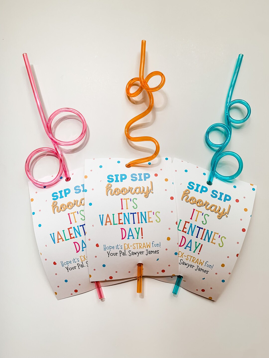 Printable Valentine's, Crazy Straw Valentine, Printable Tags for ...
