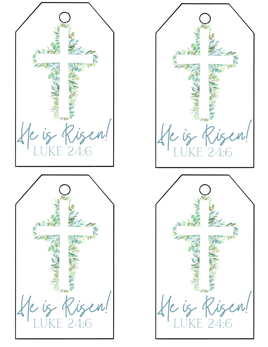 HE IS RISEN Gift Tag digital Download instant Download | Etsy