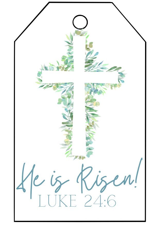 HE IS RISEN Gift Tag digital Download instant Download - Etsy