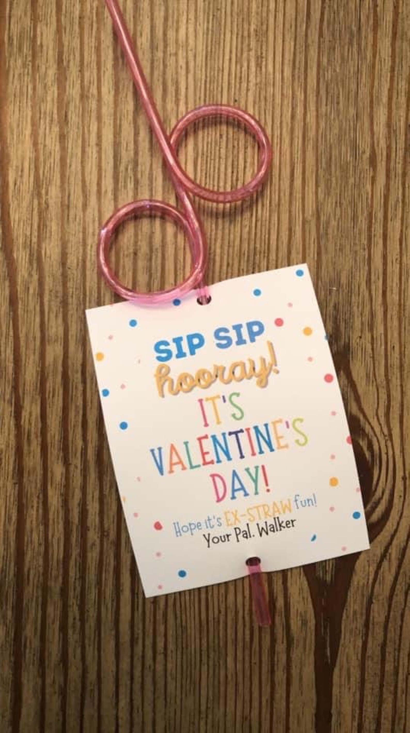 Printable Valentine's, Crazy Straw Valentine, Printable Tags for ...