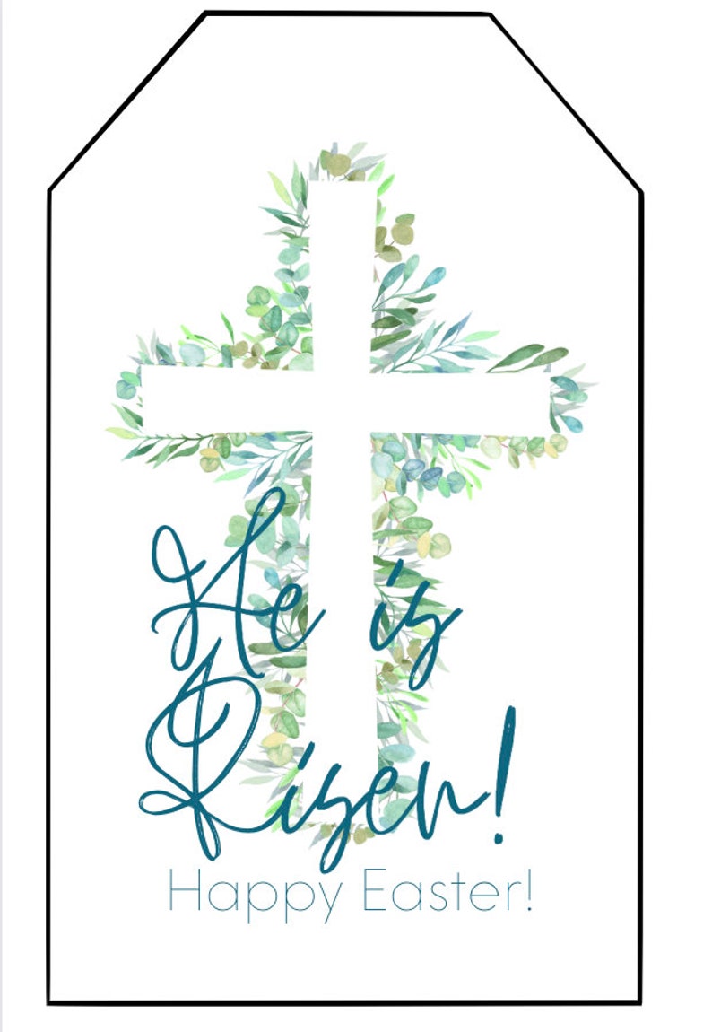 HE IS RISEN Gift Tag digital Download instant Download - Etsy