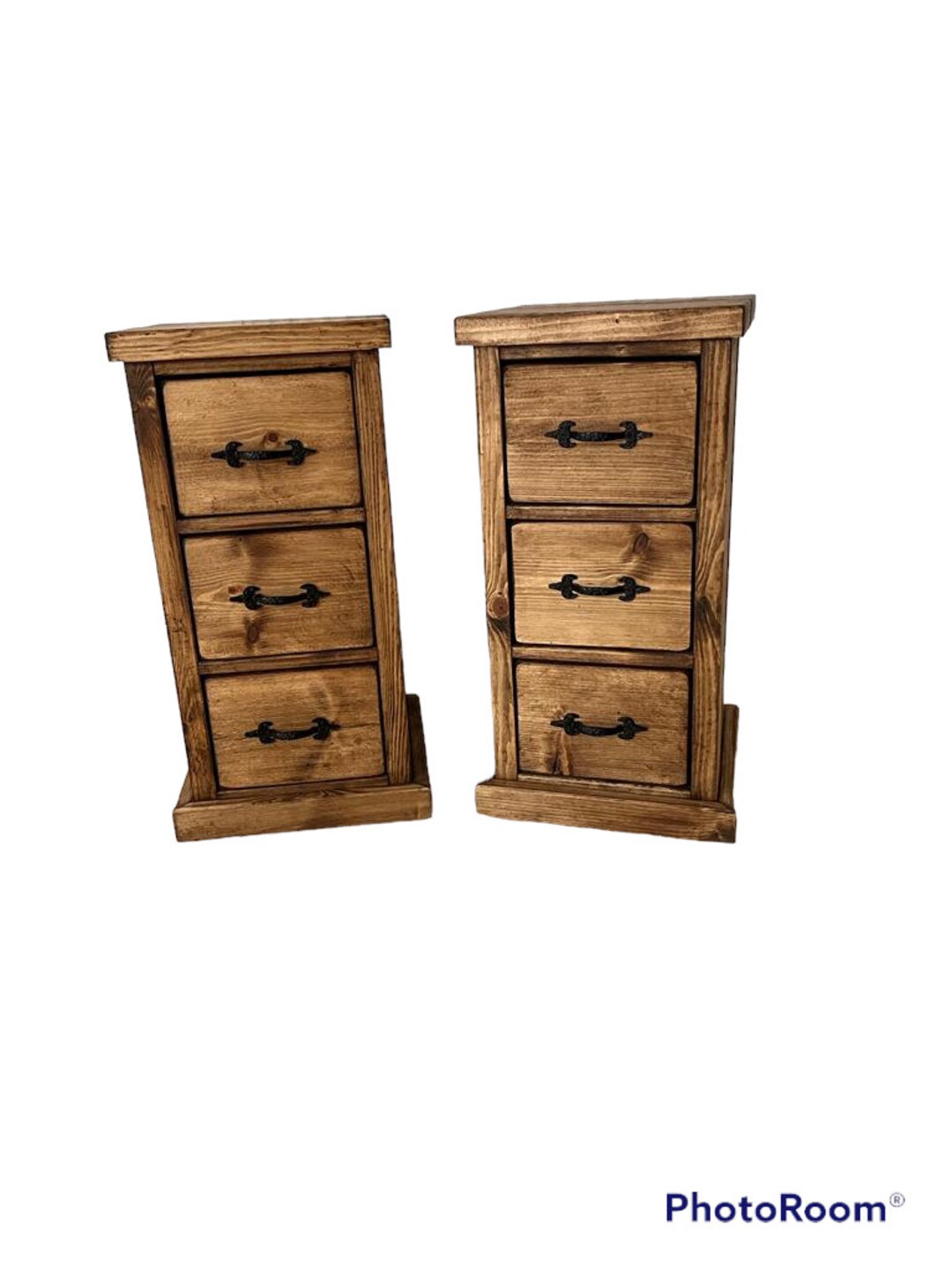 Rustic Solid Wood Chunky Bedside Tables Handmade - Etsy