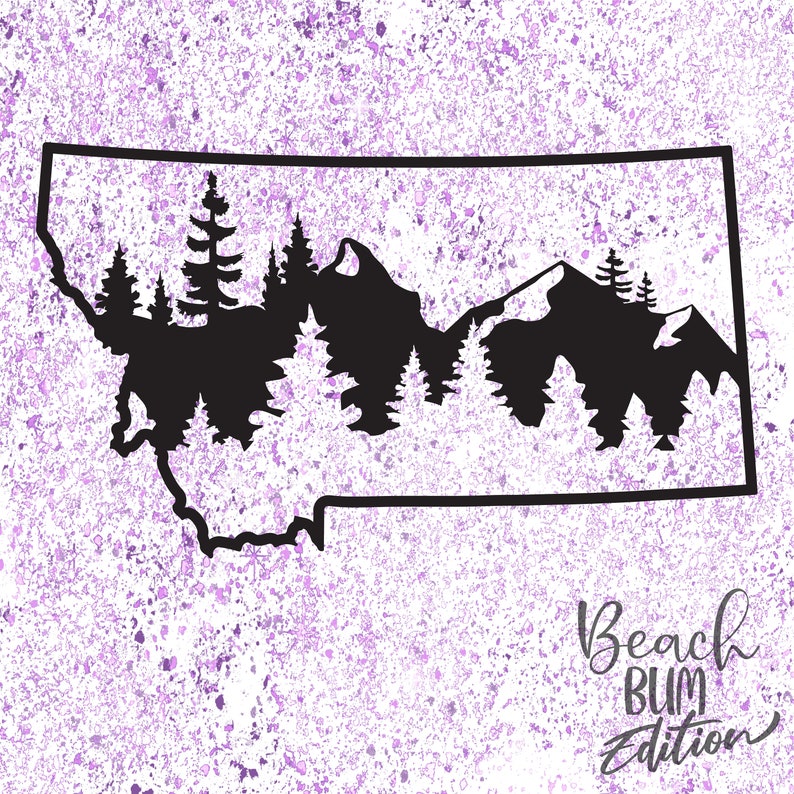 Montana Vinyl Decal Mountain Decal Laptop Stickers MT - Etsy