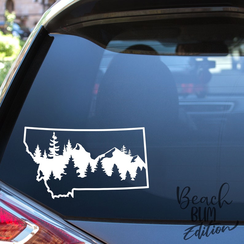 Montana Vinyl Decal Mountain Decal Laptop Stickers MT - Etsy
