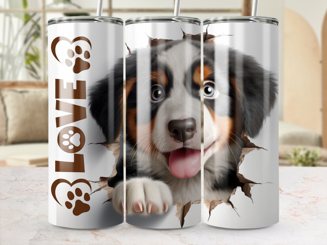 Berner Dad Tumbler Wrap PNG Dog Dad Design Hole in a Wall Sublimation ...