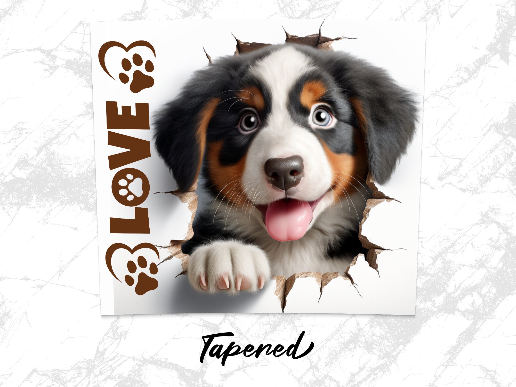 Berner Dad Tumbler Wrap PNG Dog Dad Design Hole in a Wall Sublimation ...