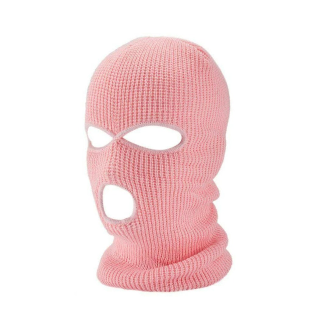 Pink Wool Knit 3 Hole Balaclava Fast UK Delivery 48-72 Hour. - Etsy UK