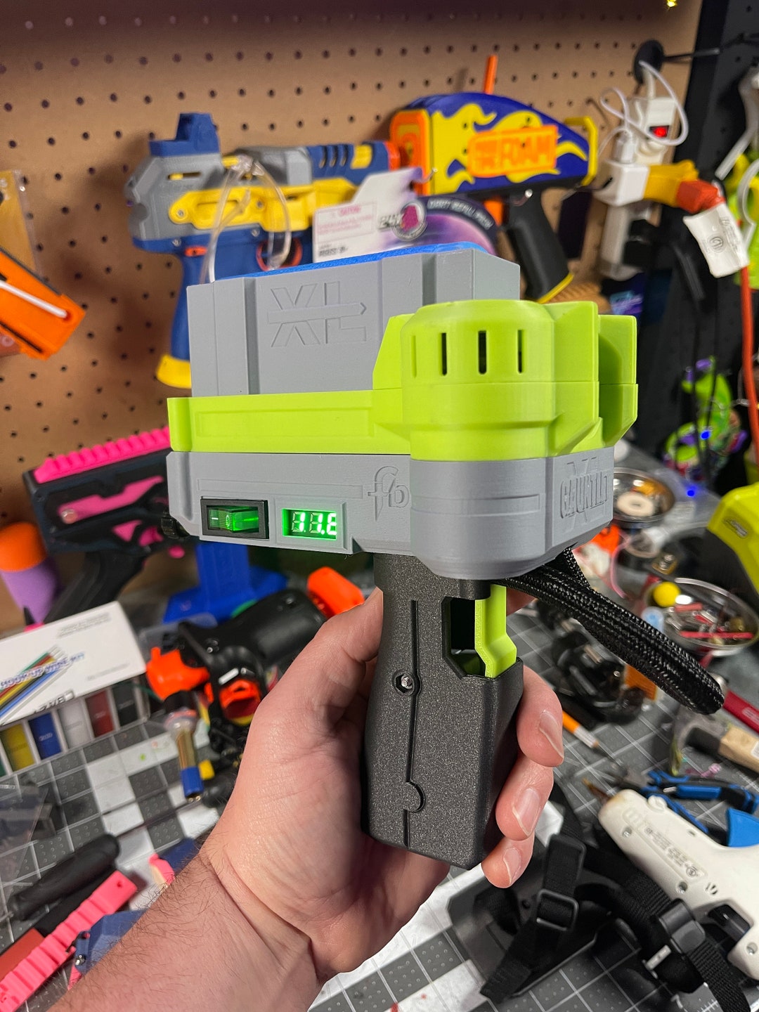 Custom Gauntlet XL Nerf Mega XL Dart Launching Blaster Lower Crush ...