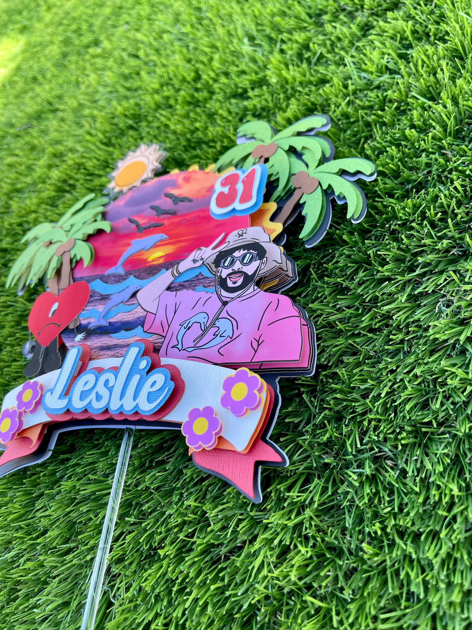 Bad Bunny Inspired Cake Topper Un Verano Sin Ti - Etsy