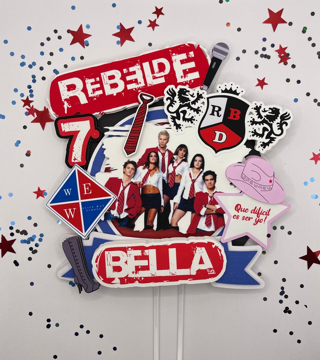 RBD Cake Topper|rebelde Cake Topper 3D - Etsy