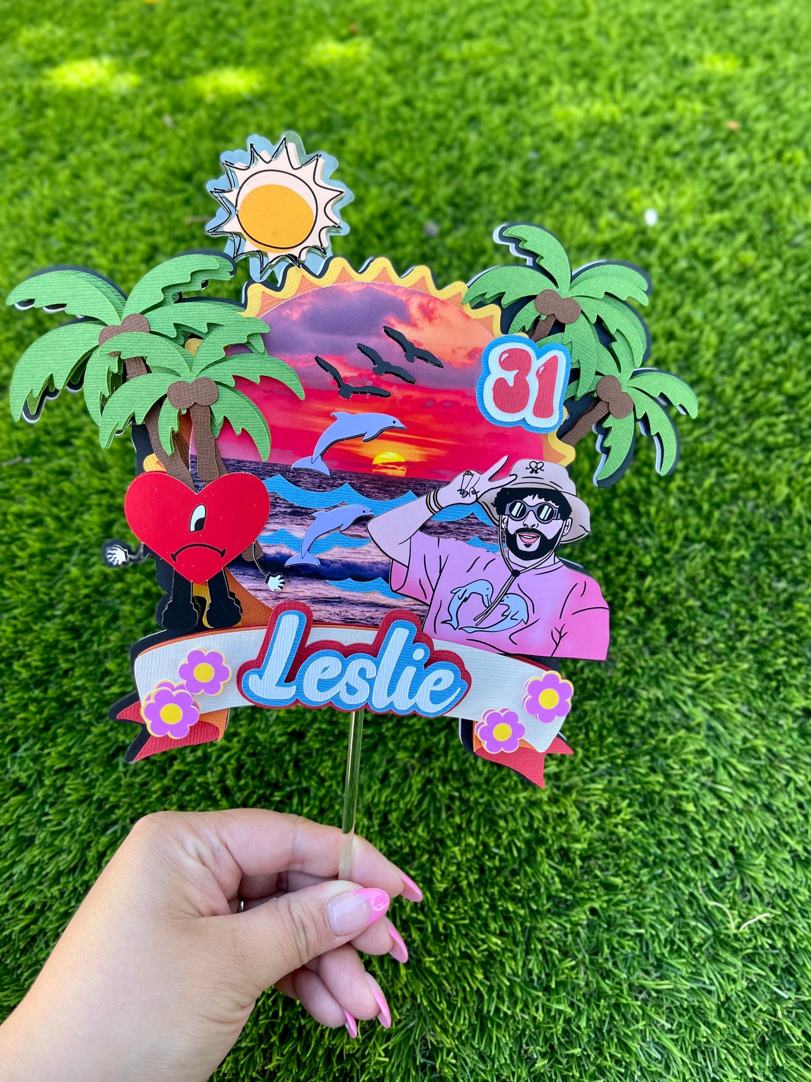 Bad Bunny Inspired Cake Topper Un Verano Sin Ti - Etsy