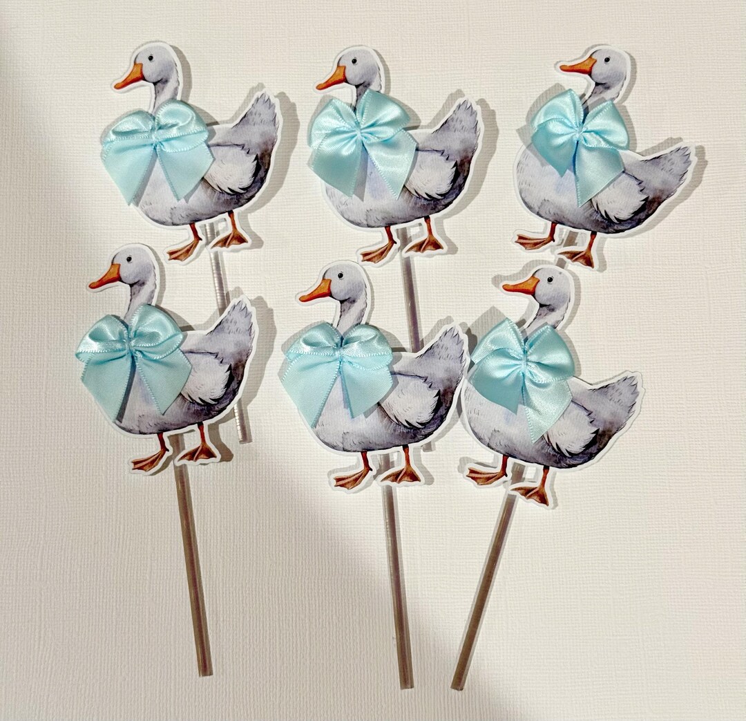 Mother Goose 12 Blue Cupcake Toppers - Etsy
