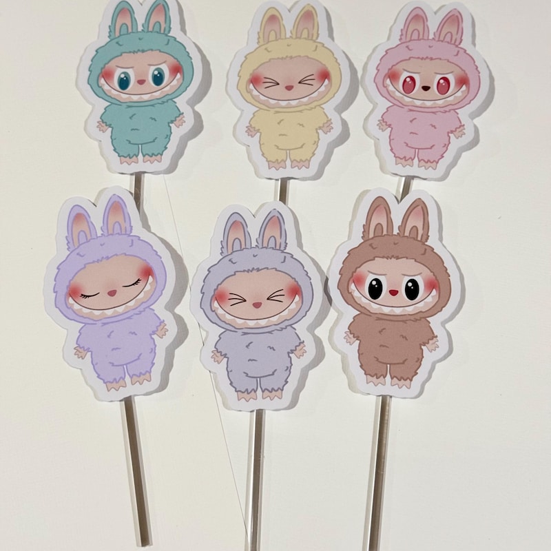 Labubu Cupcake Topper - Etsy