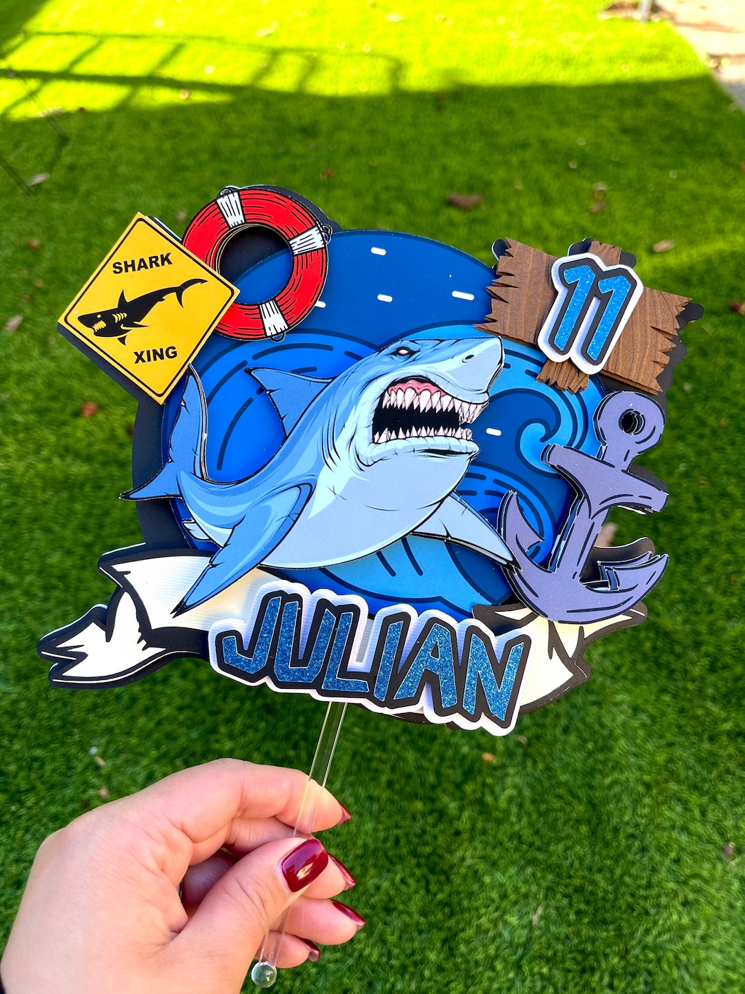 Shark 3D Cake Topper| Jaws Shark - Etsy