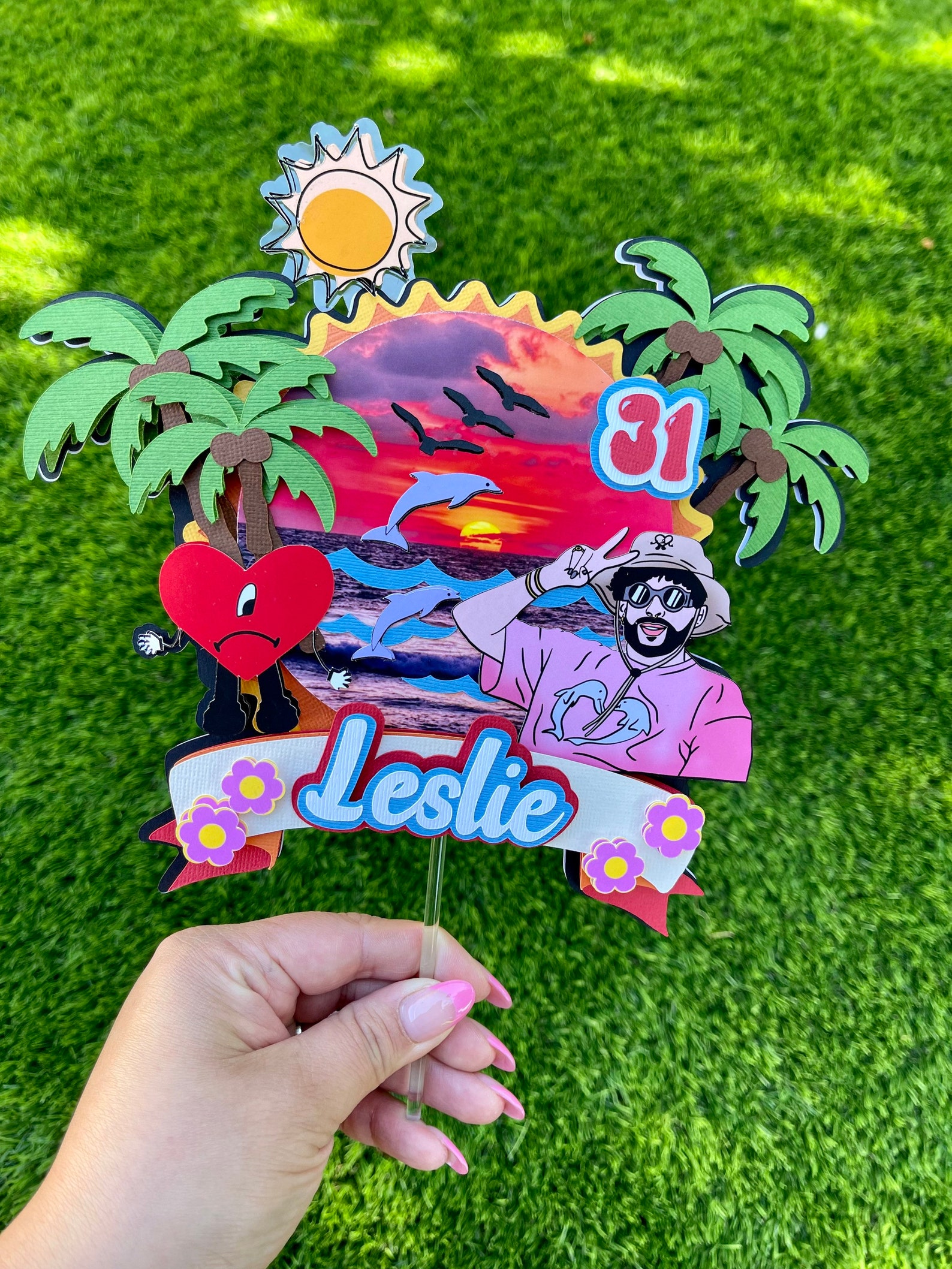 Bad Bunny Inspired Cake Topper Un Verano Sin Ti - Etsy