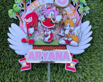 Amy Rose Cake Topper | Sonic Character Cake Topper | Girl Birthday Cake ...