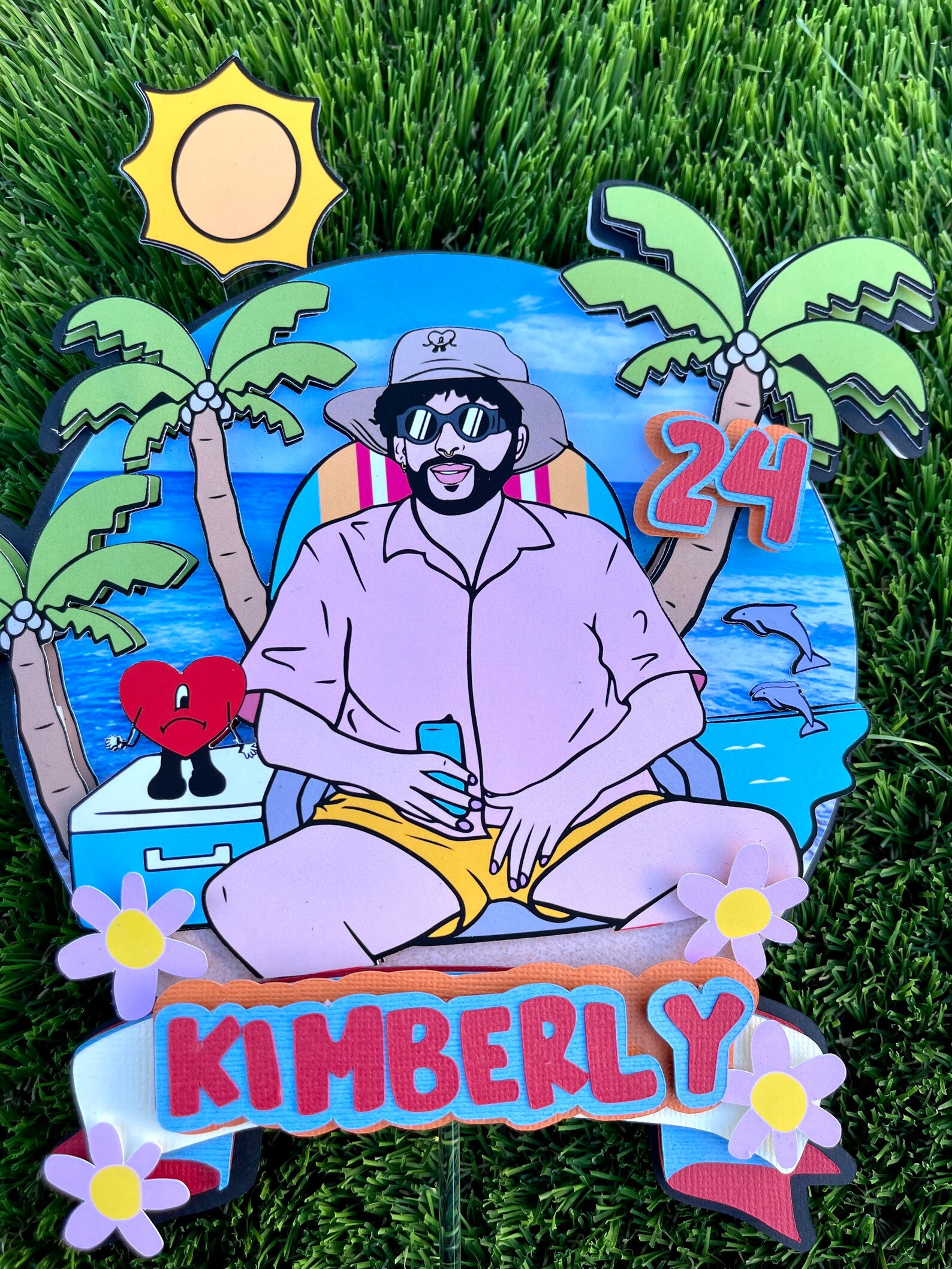 Bad Bunny Inspired Cake Topper Un Verano Sin Ti - Etsy