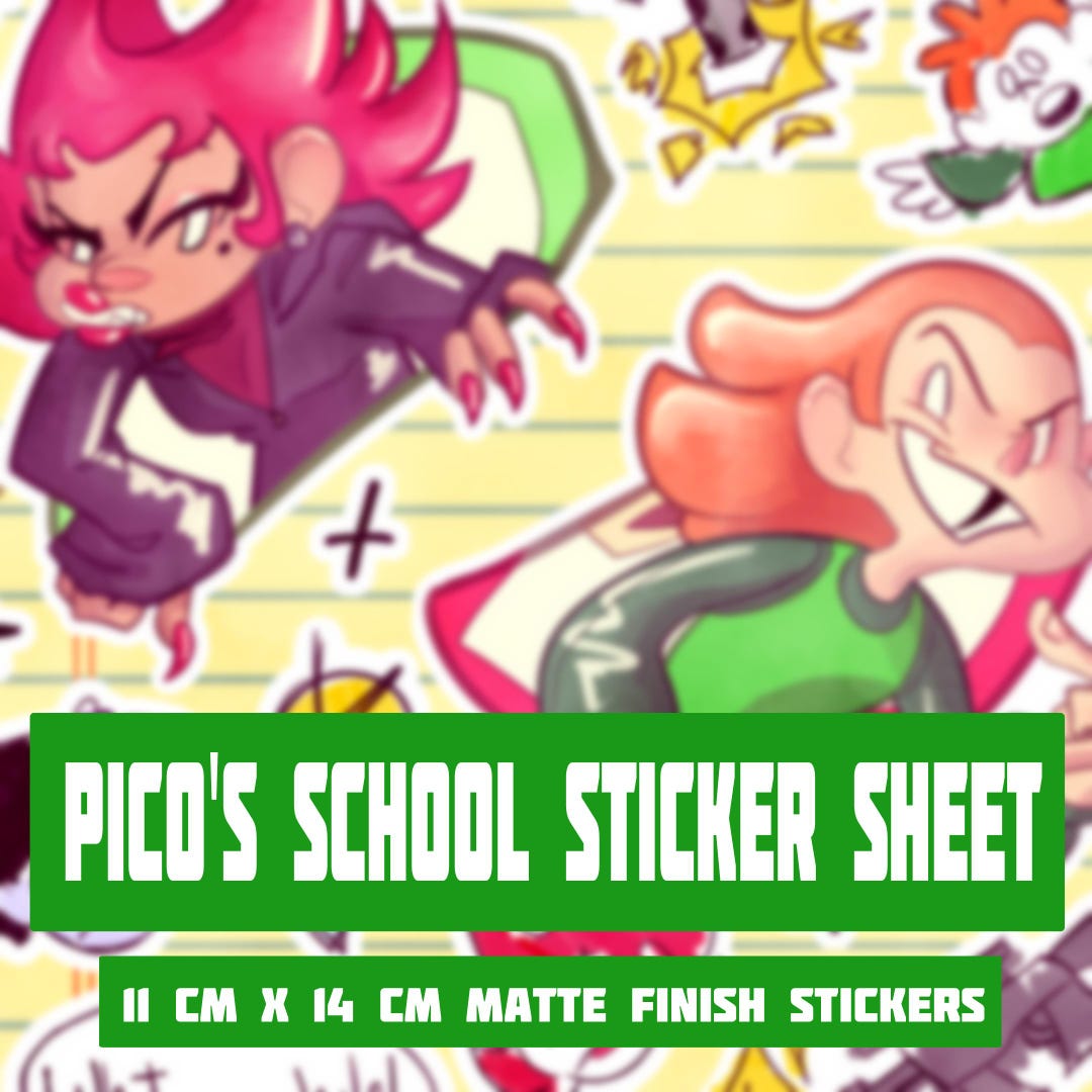 Pico's School - Sticker Sheet - Etsy