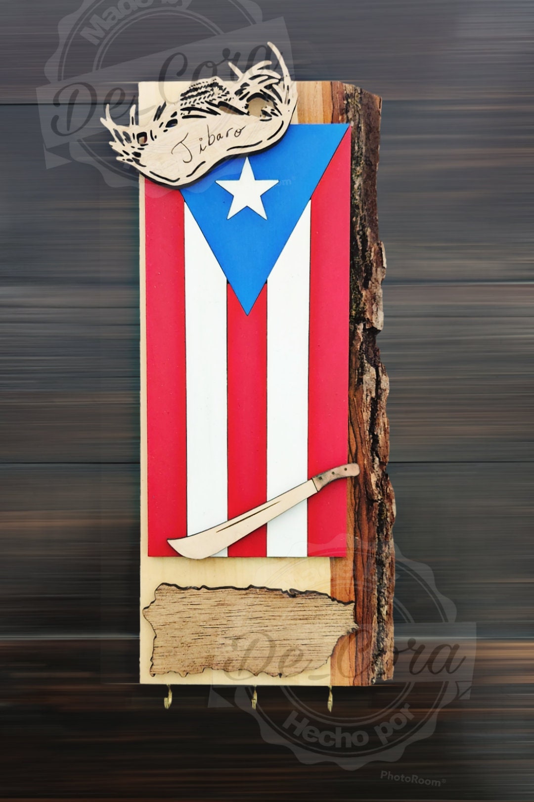 Portq Llaves Bandera Taina Rustico 1 - Etsy