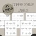 Printable Coffee Syrup Label Set of 45 Coffee Bar Labels - Etsy