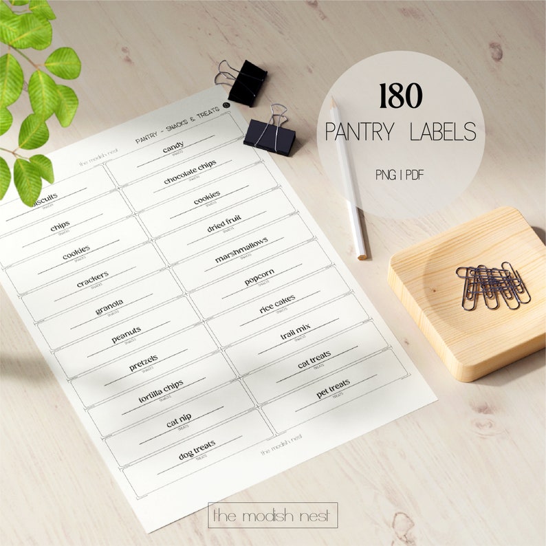 Complete Pantry Kitchen Labels Set of 180 Labels Organizing - Etsy