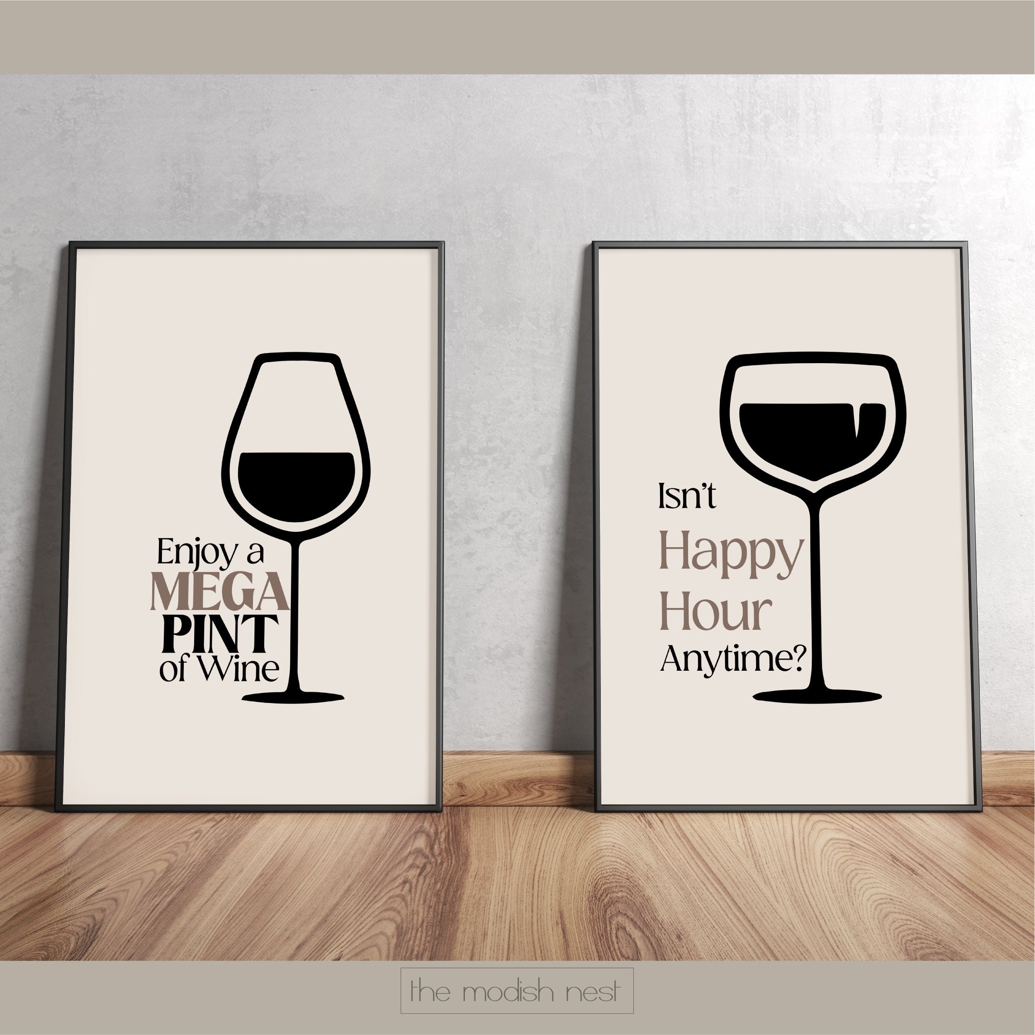 Bar Cart Art Set Printable Art Set of 2 for Bar Cart Mega - Etsy