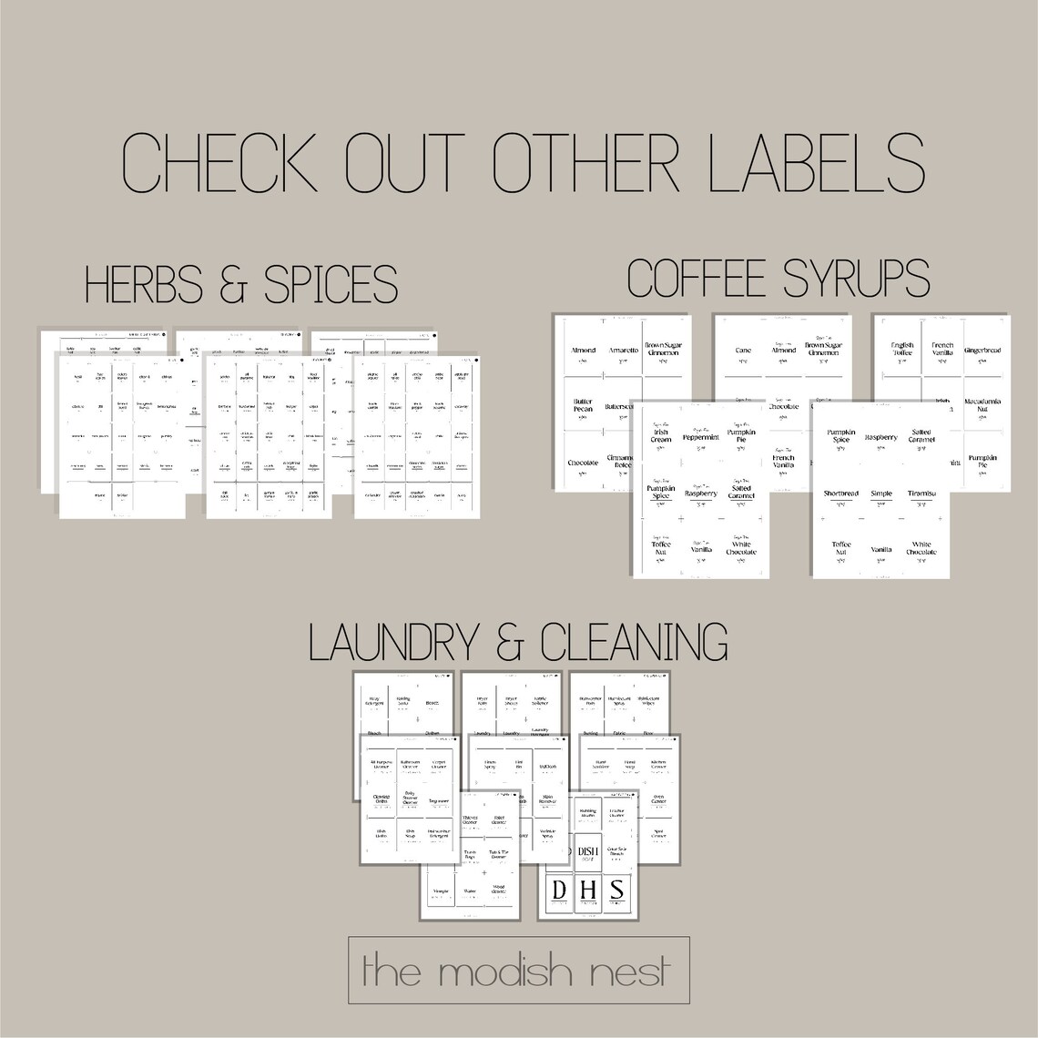 Complete Pantry Kitchen Labels Set of 180 Labels Organizing Labels for ...