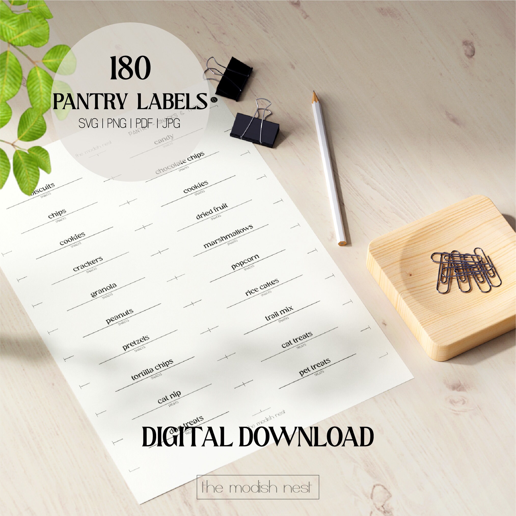Complete Pantry Kitchen Labels Set of 180 Labels | Organizing Labels ...