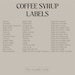 Printable Coffee Syrup Label Set of 45 | Coffee Bar Labels Download ...